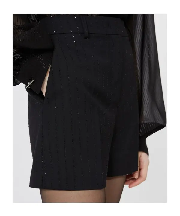 Max Mara Siberia Sequined Striped Shorts