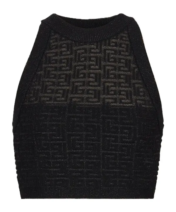 Balmain Halter-neck Cropped Top