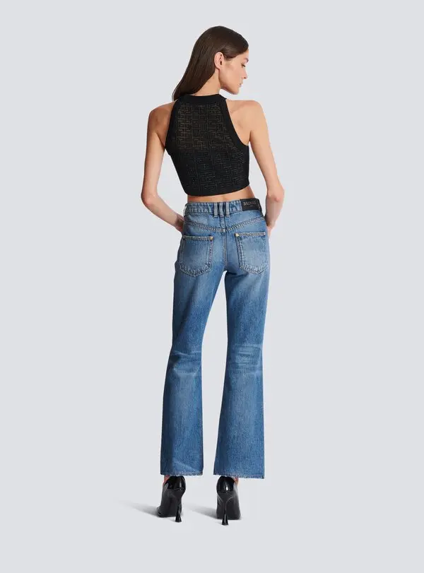 Balmain Halter-neck Cropped Top