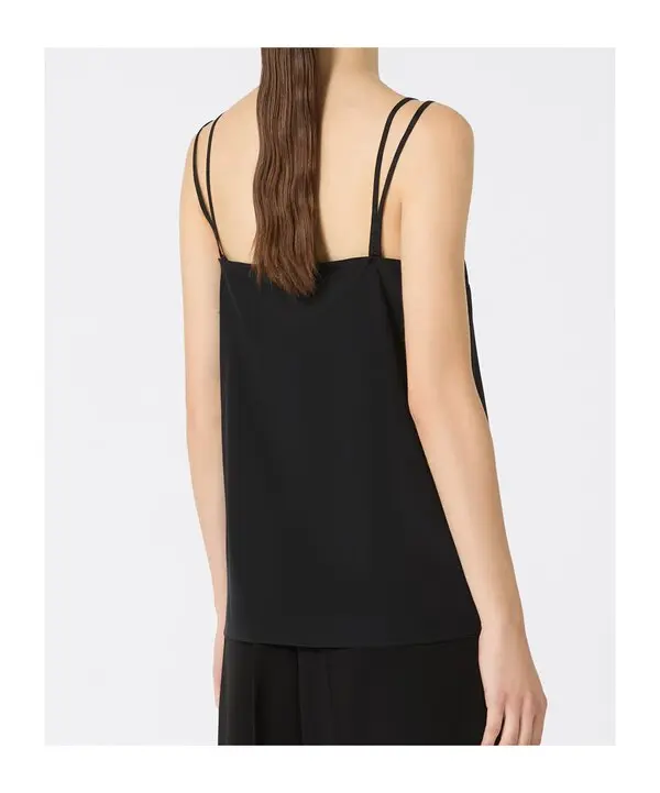 Max Mara Stretch Crêpe De Chine Spaghetti Strap Top