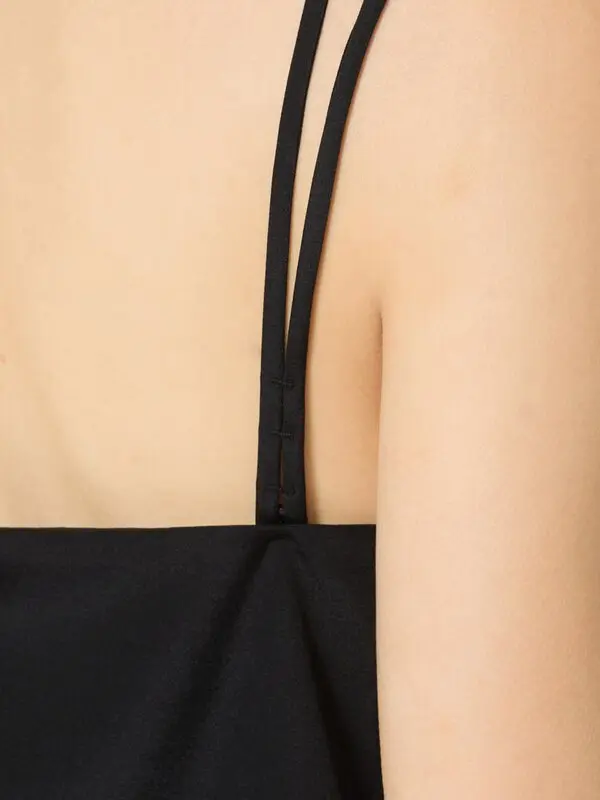 Max Mara Stretch Crêpe De Chine Spaghetti Strap Top