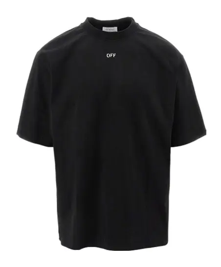 Off-White Logo Printed Crewneck T-shirt - Black
