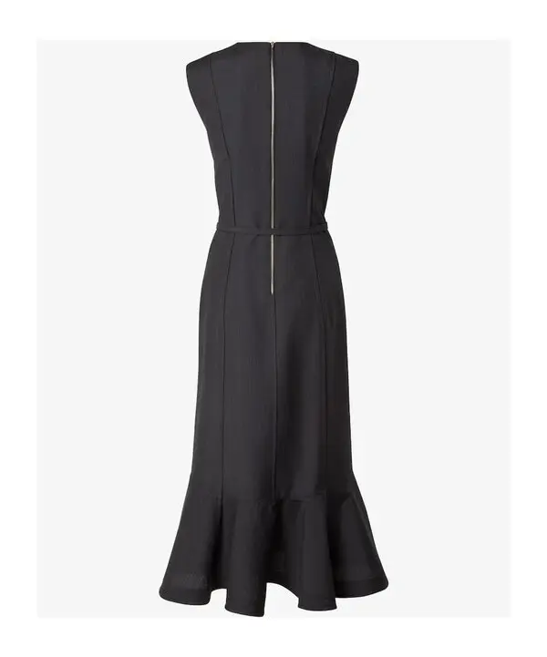 Fendi Sleeveless Peplum Midi Dress