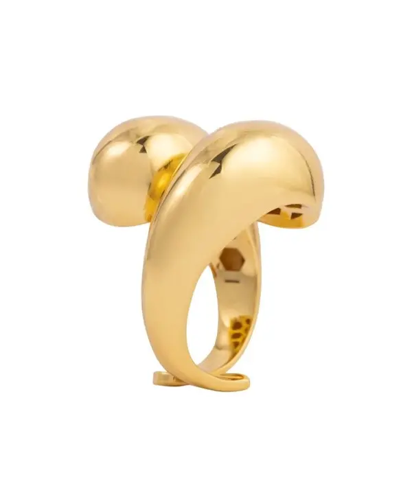 Federica Tosi Sculptural Gold Tone Ring - Yellow
