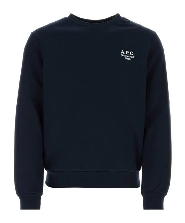 A.p.c. Logo Embroidered Crewneck Sweatshirt - Black
