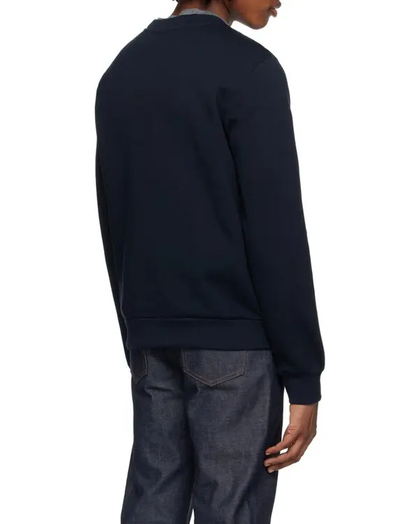 A.p.c. Logo Embroidered Crewneck Sweatshirt - Black