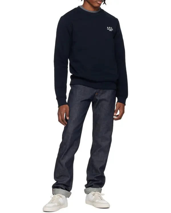 A.p.c. Logo Embroidered Crewneck Sweatshirt - Black