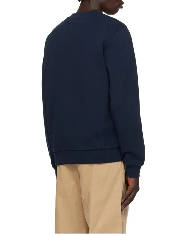 A.p.c. Logo Embroidered Crewneck Sweatshirt - Black