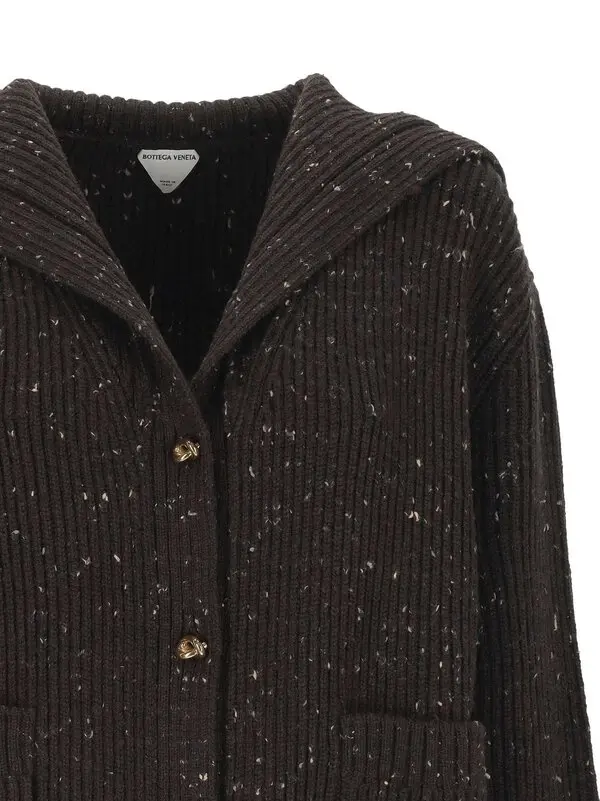 Bottega Veneta Knitted Cardigan - Dark Chocolate