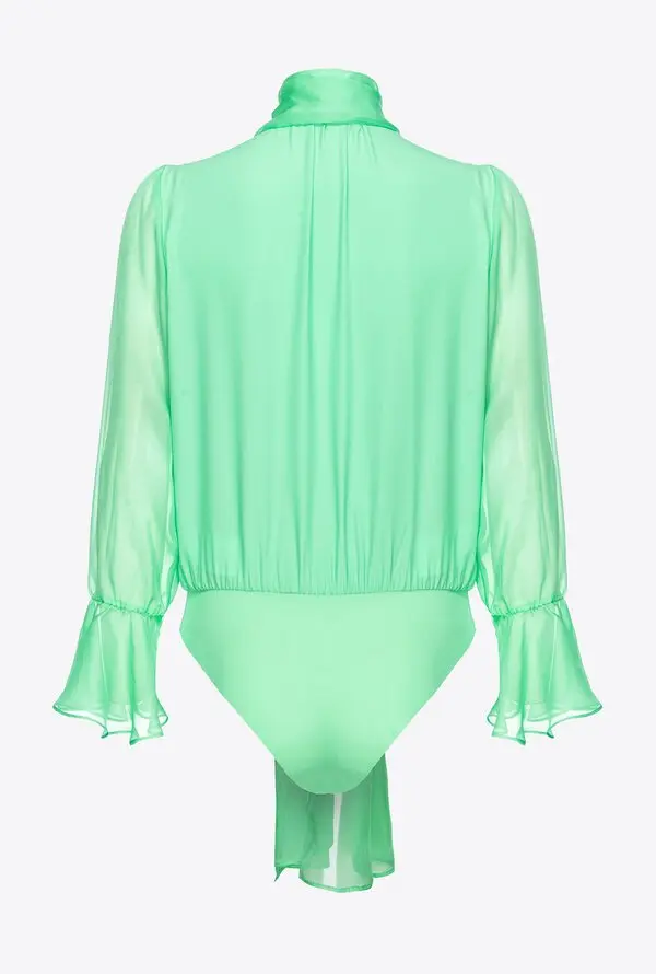 Pinko Pussy-bow Collar Bodysuit With Long Sleeves
