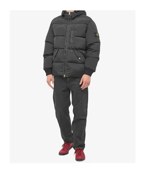 Stone Island Zippered Hooded Down-feather Jacket