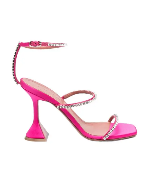 Amina Muaddi Square-headed High-heeled Sandals