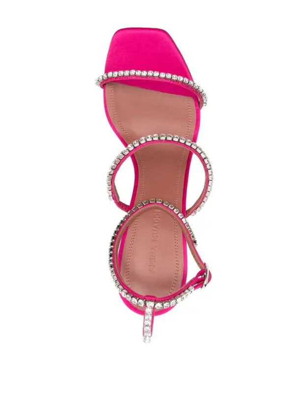 Amina Muaddi Square-headed High-heeled Sandals