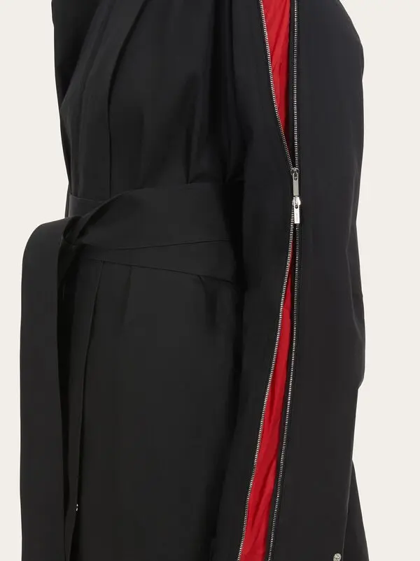 FERRAGAMO High-neck Belted Waist Coat
