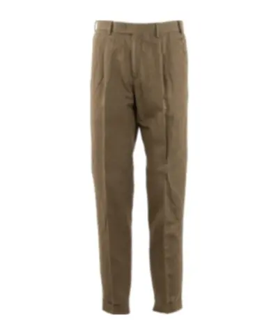 PT TORINO Straight-leg Pleated Trousers - Brown