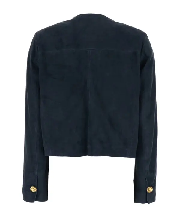 ARMA Lorenne Suede Button-up Jacket - Black
