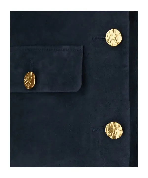 ARMA Lorenne Suede Button-up Jacket - Black