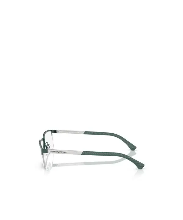 Emporio Armani Half Rim Rectangular Eyeglasses - White