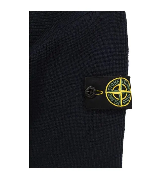 Stone Island Zip-up Compass Badge Sweater