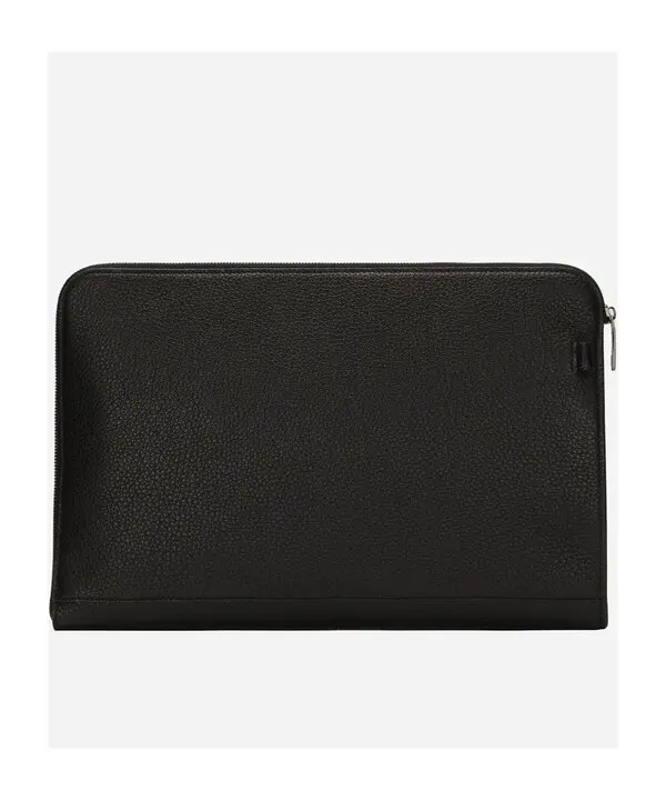 Dolce & Gabbana Large Embossed Dg Logo Zipped Pouch