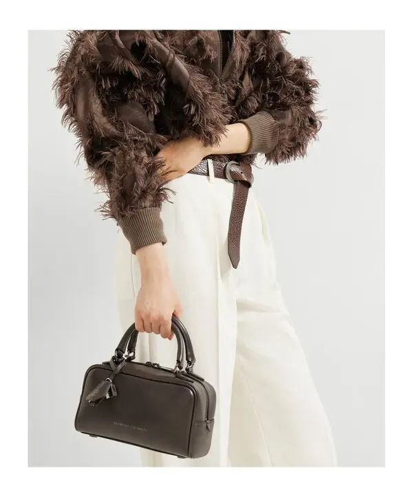 Brunello Cucinelli Explorer Small Boston Bag - Black