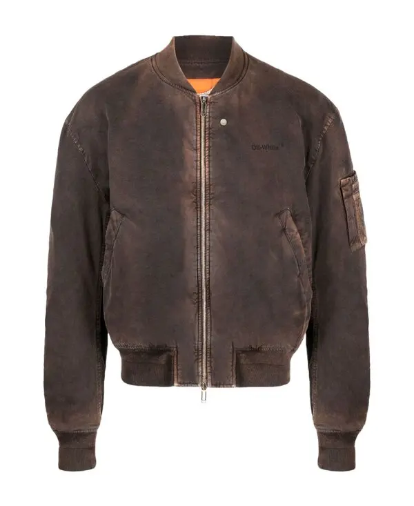Off-White Diag Logo-print Bomber Jacket - Black
