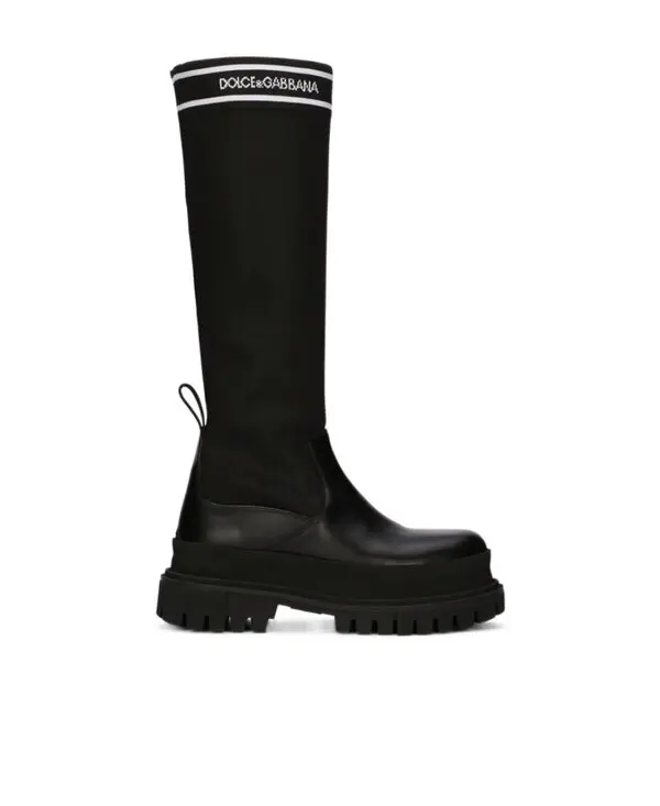 Dolce & Gabbana Logo-print Knee-high Boots