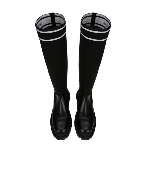 Dolce & Gabbana Logo-print Knee-high Boots