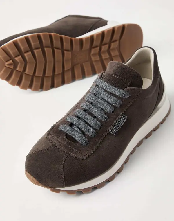 Brunello Cucinelli Round-toe Lace-up Sneakers - Black