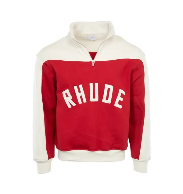 Rhude Contrast Varsity Cotton Sweatshirt - Multicolor