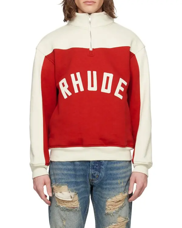 Rhude Contrast Varsity Cotton Sweatshirt - Multicolor