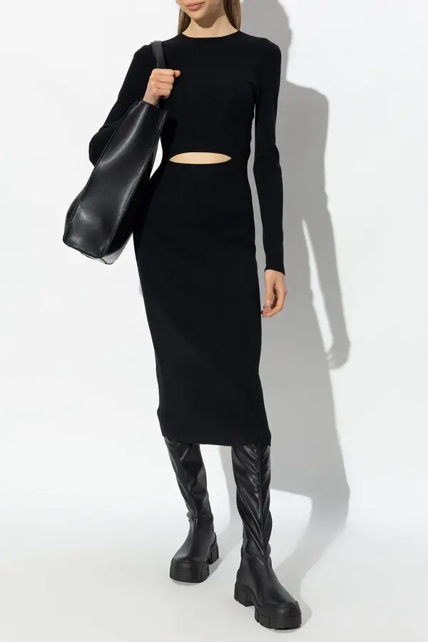 DIESEL® Cut-out Ribbed Midi Dress