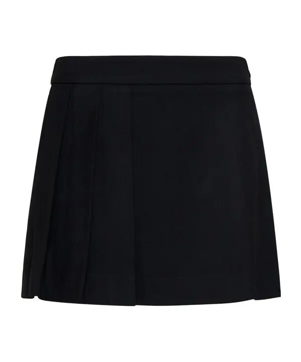 P.a.r.o.s.h Asymmetric Pleated Miniskirt - Black
