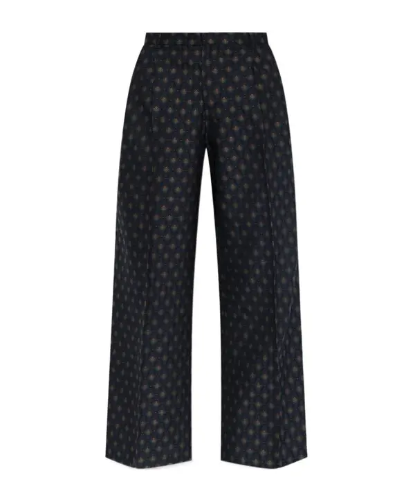 Etro Decorative Pattern Straight Leg Pants