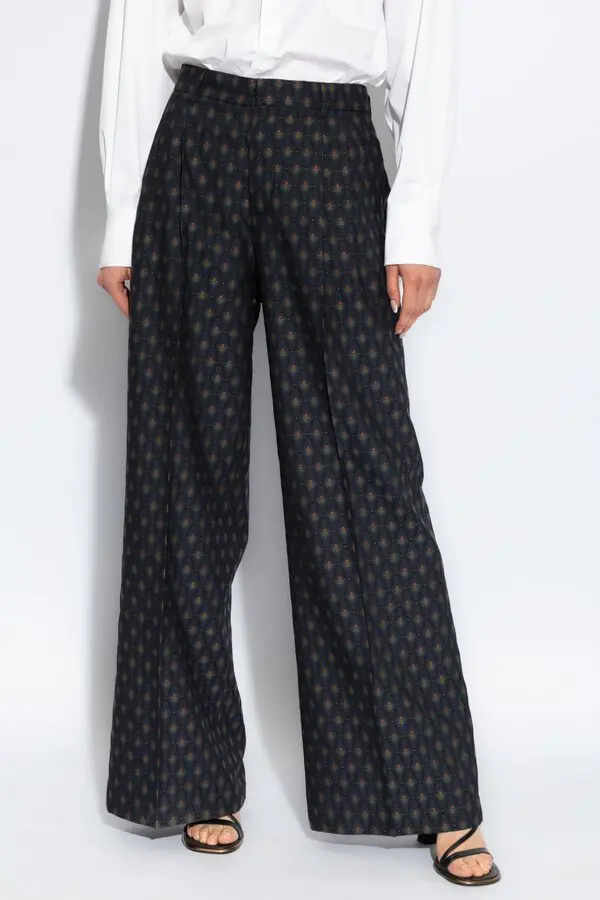 Etro Decorative Pattern Straight Leg Pants