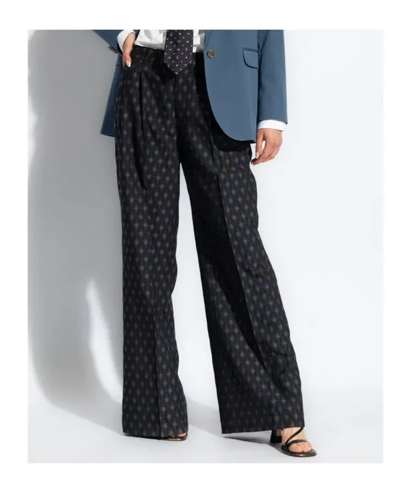 Etro Decorative Pattern Straight Leg Pants