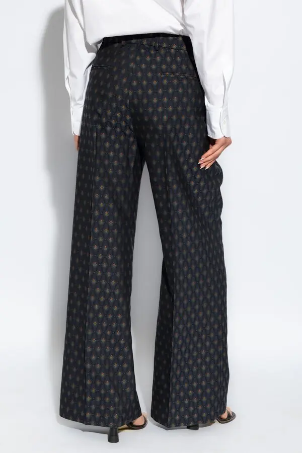 Etro Decorative Pattern Straight Leg Pants