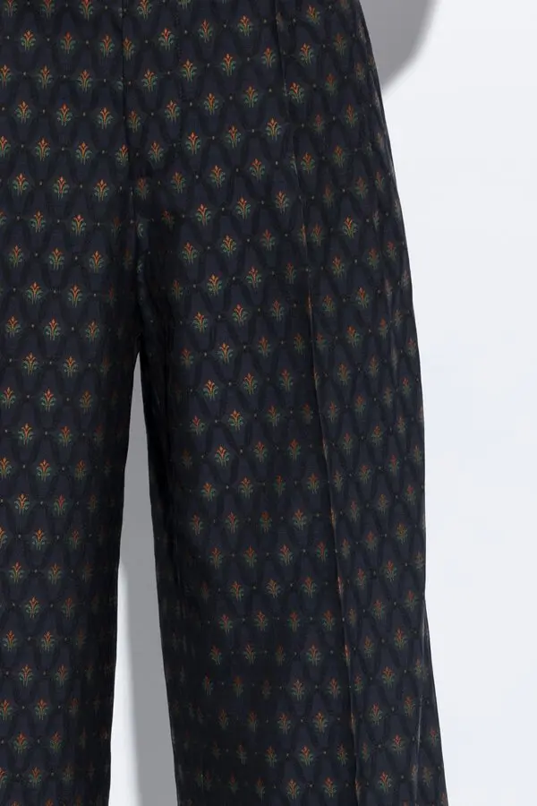 Etro Decorative Pattern Straight Leg Pants