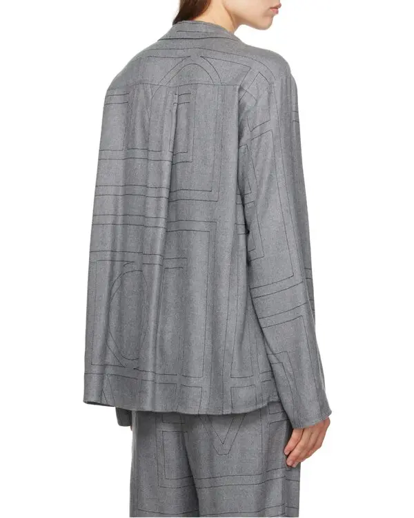TOTEME Long Sleeved Monogram Flannel Shirt