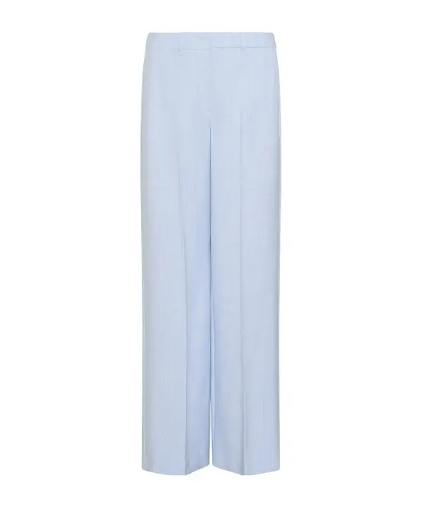 Marella Tailored Wide Leg Trousers - Light Blue