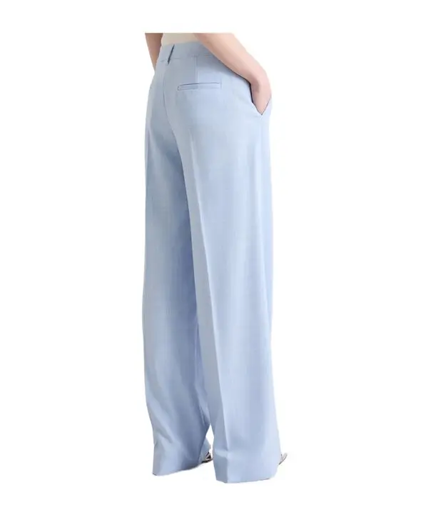 Marella Tailored Wide Leg Trousers - Light Blue