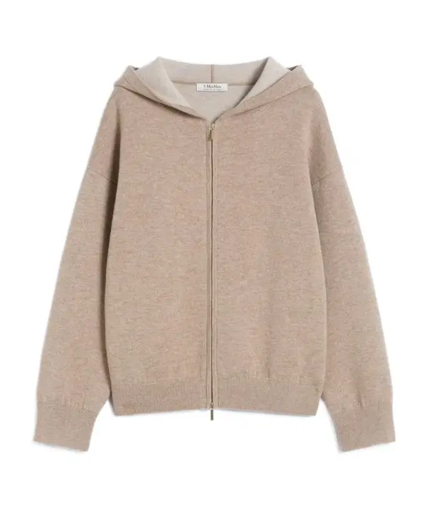 Max Mara Kurt Zip-up Knitted Hoodie - Biscuit Color