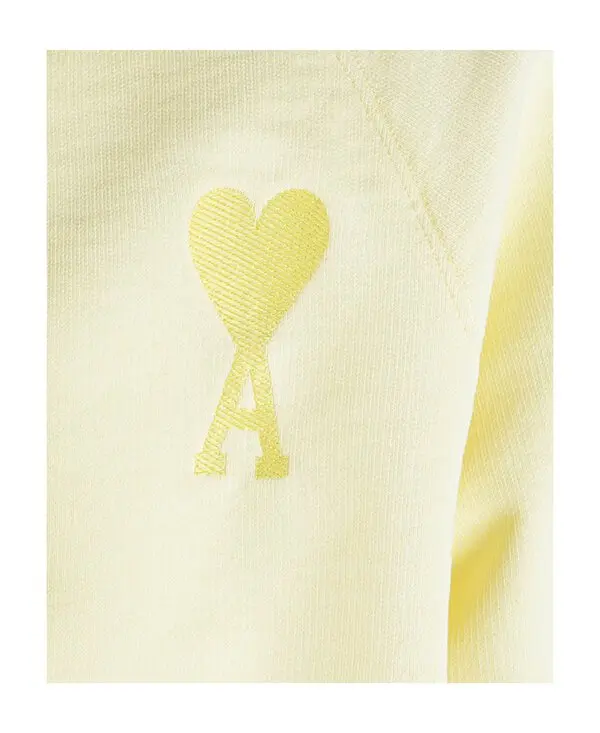 AMI Paris Logo-print Zipped Hoodie - Nude
