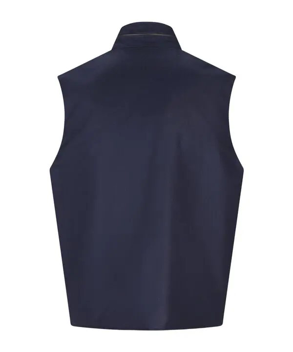 Herno Sleeveless Zip-up Jacket With High Collar And Patch Pockets