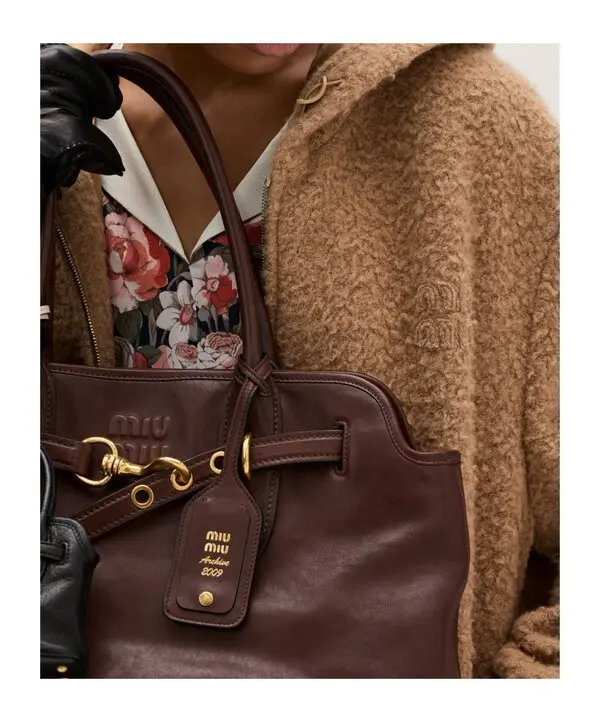 Miu Miu Hooded Zip-up Jacket With Embroidered Logo