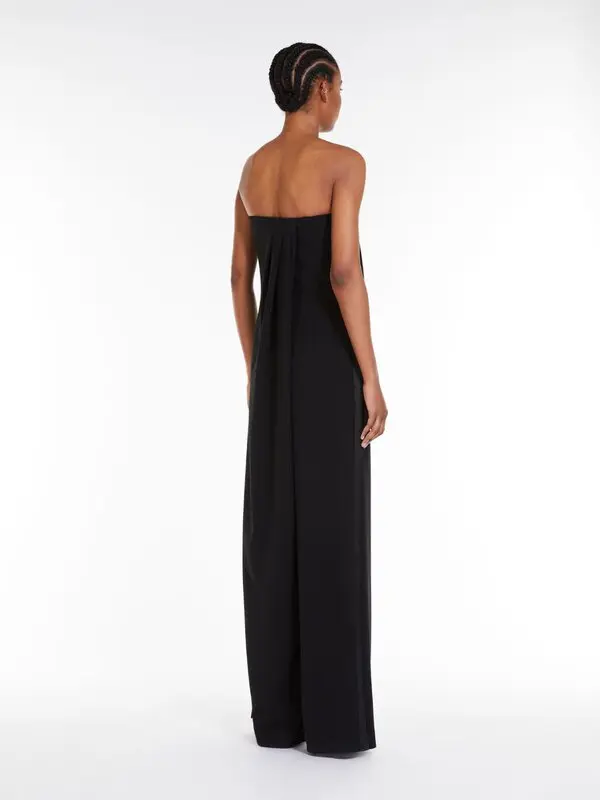 Max Mara Bustier-style Jumpsuit With Tuxedo Stripe Detail