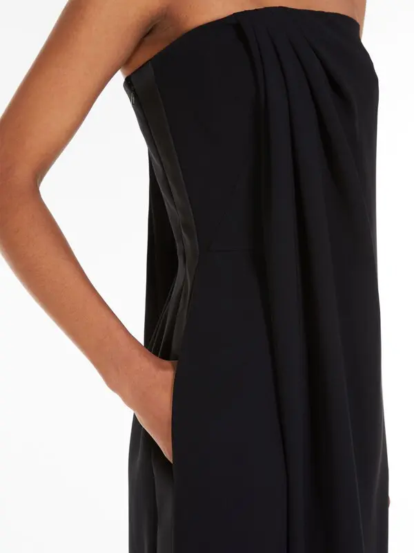 Max Mara Bustier-style Jumpsuit With Tuxedo Stripe Detail