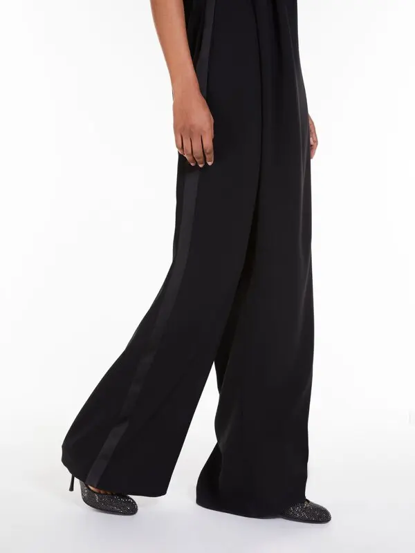 Max Mara Bustier-style Jumpsuit With Tuxedo Stripe Detail