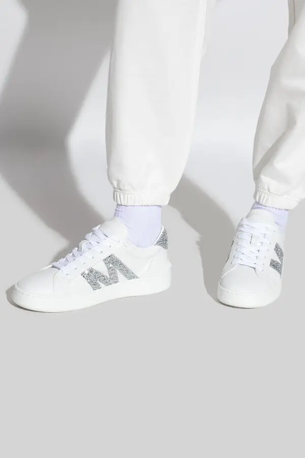 Moncler Monaco Embellished Low-top Sneakers - White