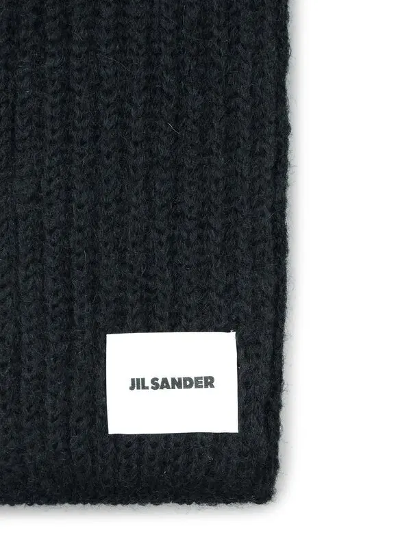 JIL SANDER Brushed Logo-patch Scarf